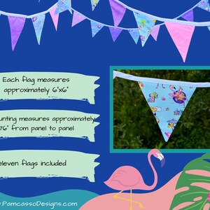 Flamingo Beach Bunting – Fun Tropical Party Decor Banner Garland | Hula ...