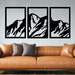 Mountain Panel Svg Dxf File Wall Sticker Pdf Silhouette Template Cnc ...