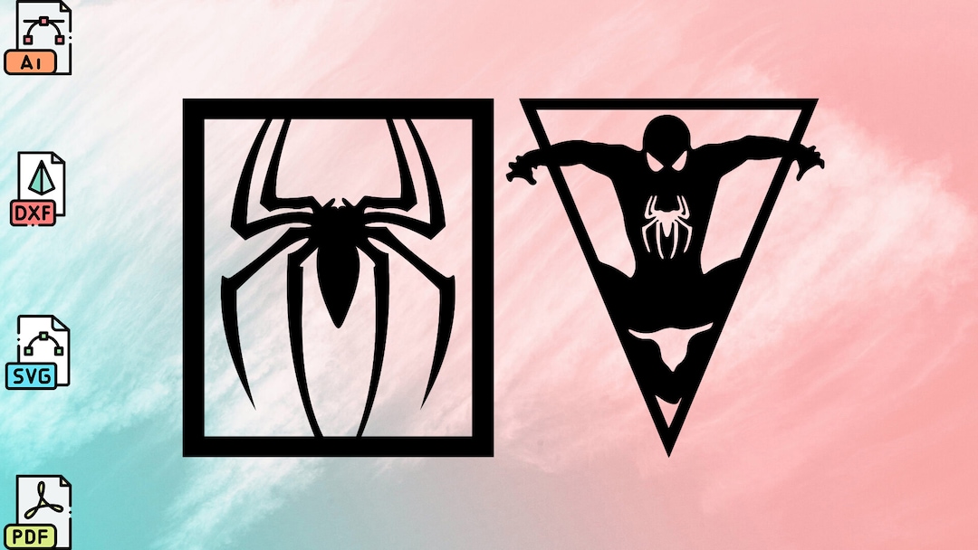 Spiderman, Avengers, Marvel Superhero Svg Dxf File Wall Sticker Pdf ...