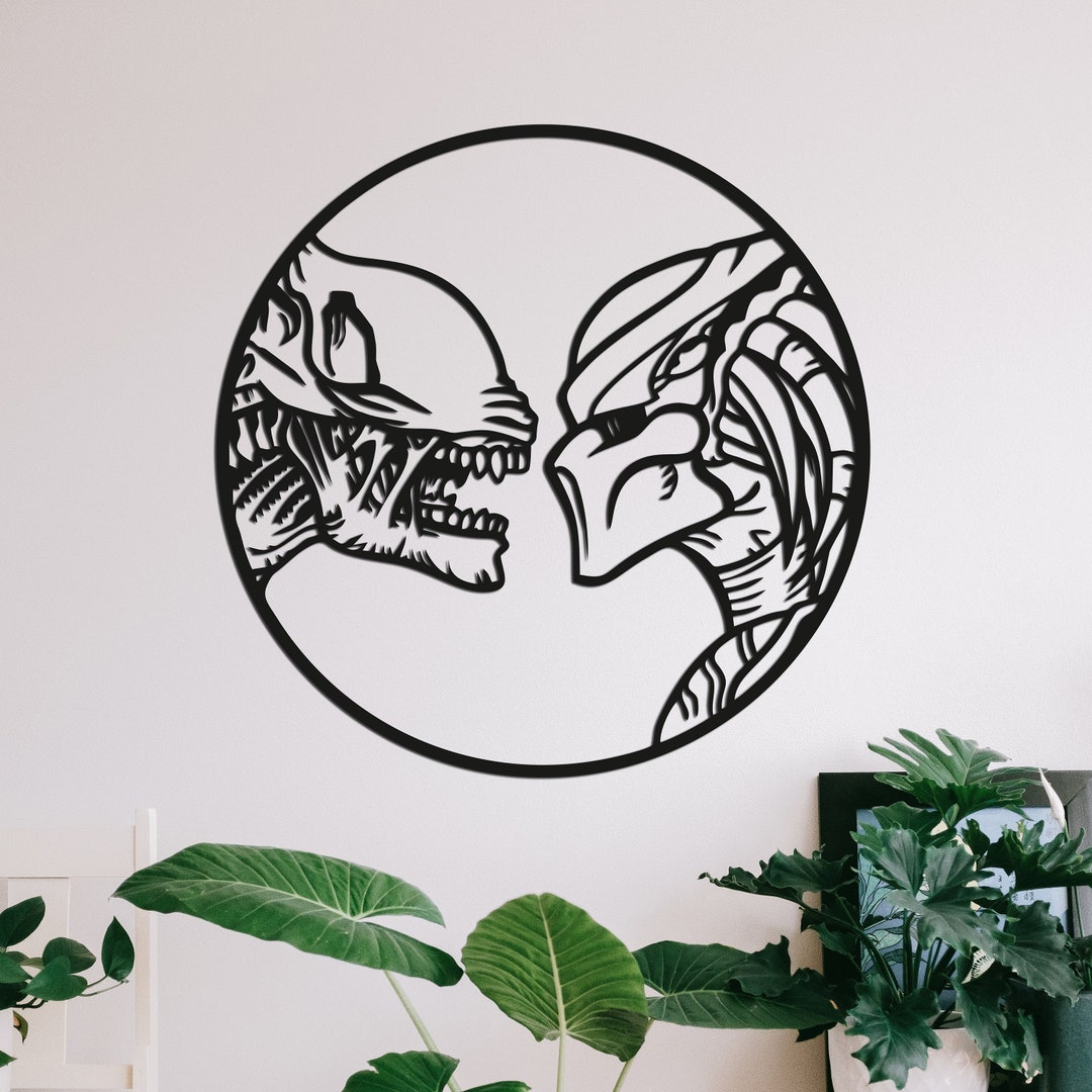 Alien, Venom Svg Dxf File Wall Sticker Pdf Template Cnc Cutting Router ...