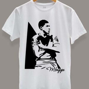 Kylian Mbappe Silhouette, PSG Svg Dxf File Wall Sticker Pdf Template ...