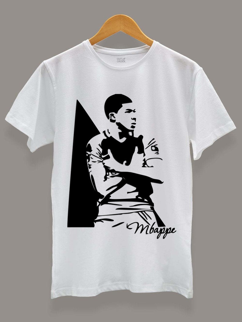 Kylian Mbappe Silhouette, PSG Svg Dxf File Wall Sticker Pdf Template ...