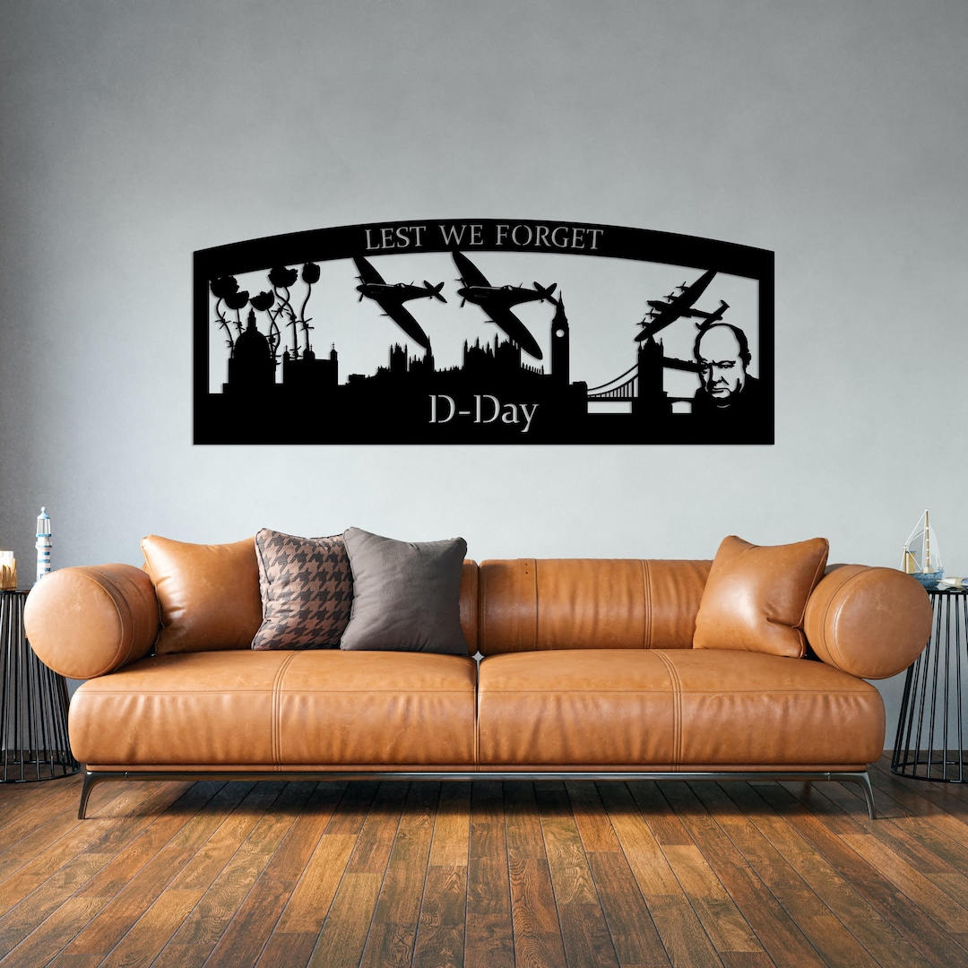 Lest We Forget, We Remember Them, D-day Design Cut Svg Dxf File Wall ...