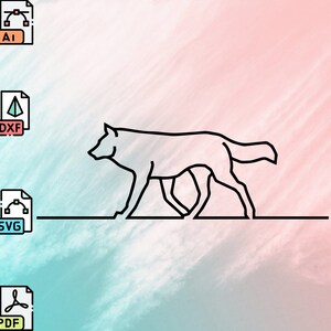 Wolf Animal Cut Svg Dxf File Wall Sticker Pdf Silhouette Template Cnc ...