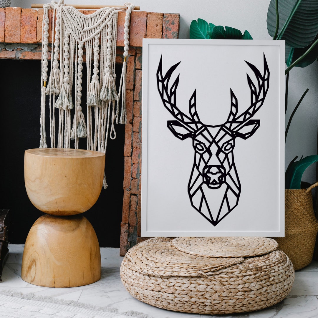 Deer Svg, Deer Head, Animal Cut Svg Dxf File Wall Sticker Pdf ...