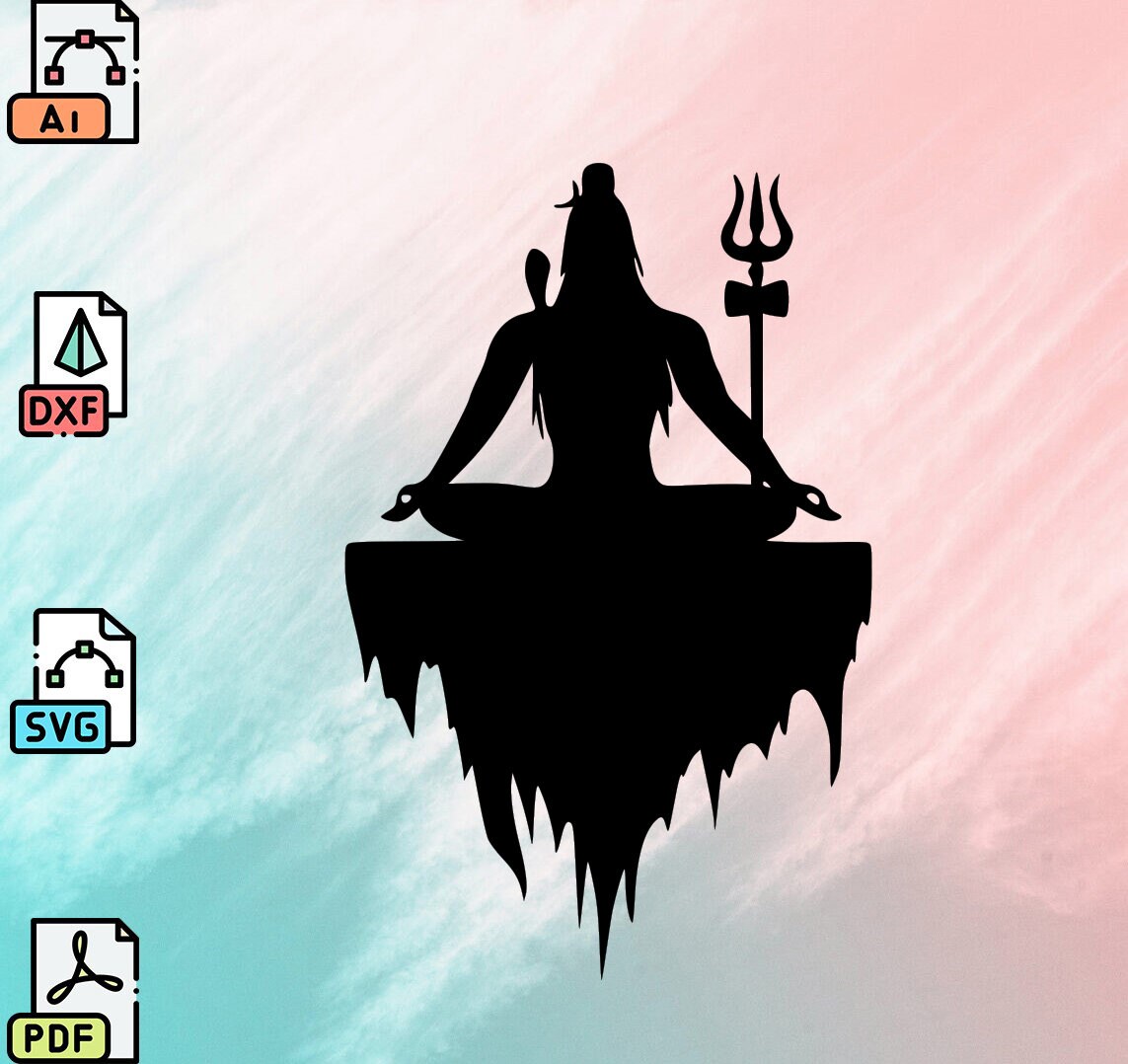 Lord Shiva, Hinduism, the Destroyer Svg Dxf File Wall Sticker Pdf ...