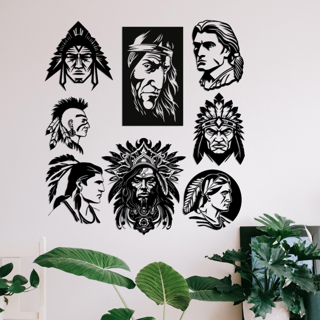 Native Americans, Indian Chef Svg Dxf File Sticker Pdf Silhouette ...