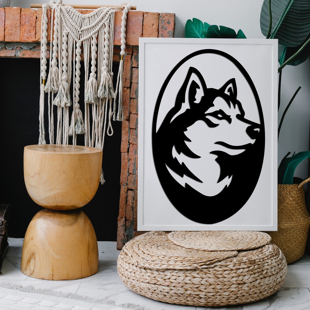 Husky, Dog Svg, Wolf, Animal Cut Svg Dxf File Wall Sticker Pdf ...