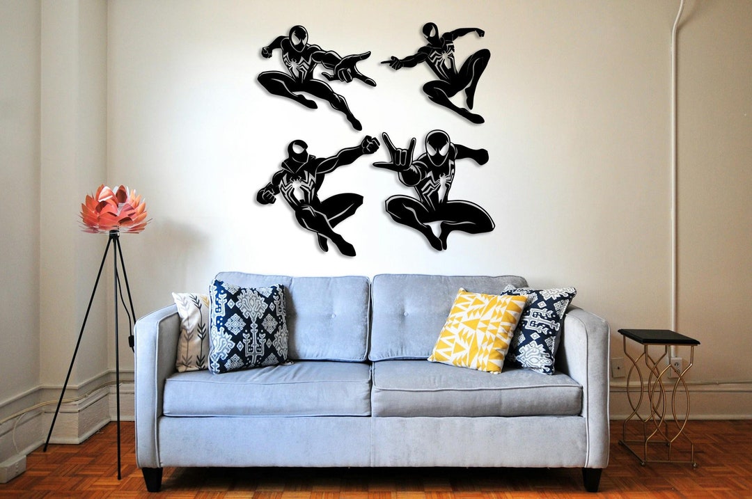 Spider Man Packet, Miles Morales Svg Dxf File Wall Sticker Pdf Template ...