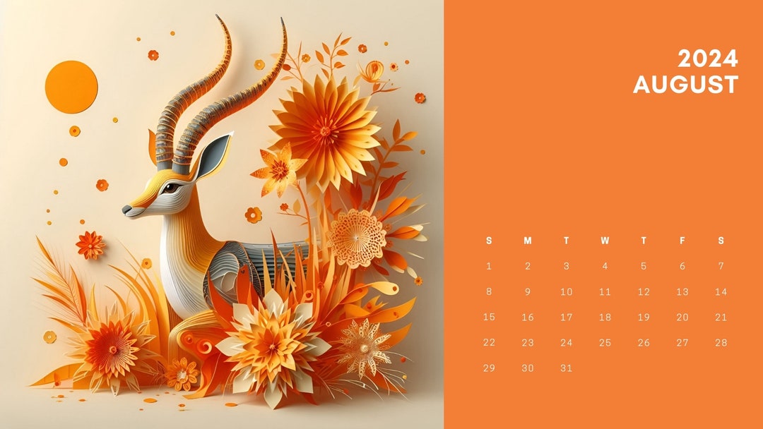 Colorful Safari Calendar Delights: 2024 Paper Cut Animal Calendar 14 ...