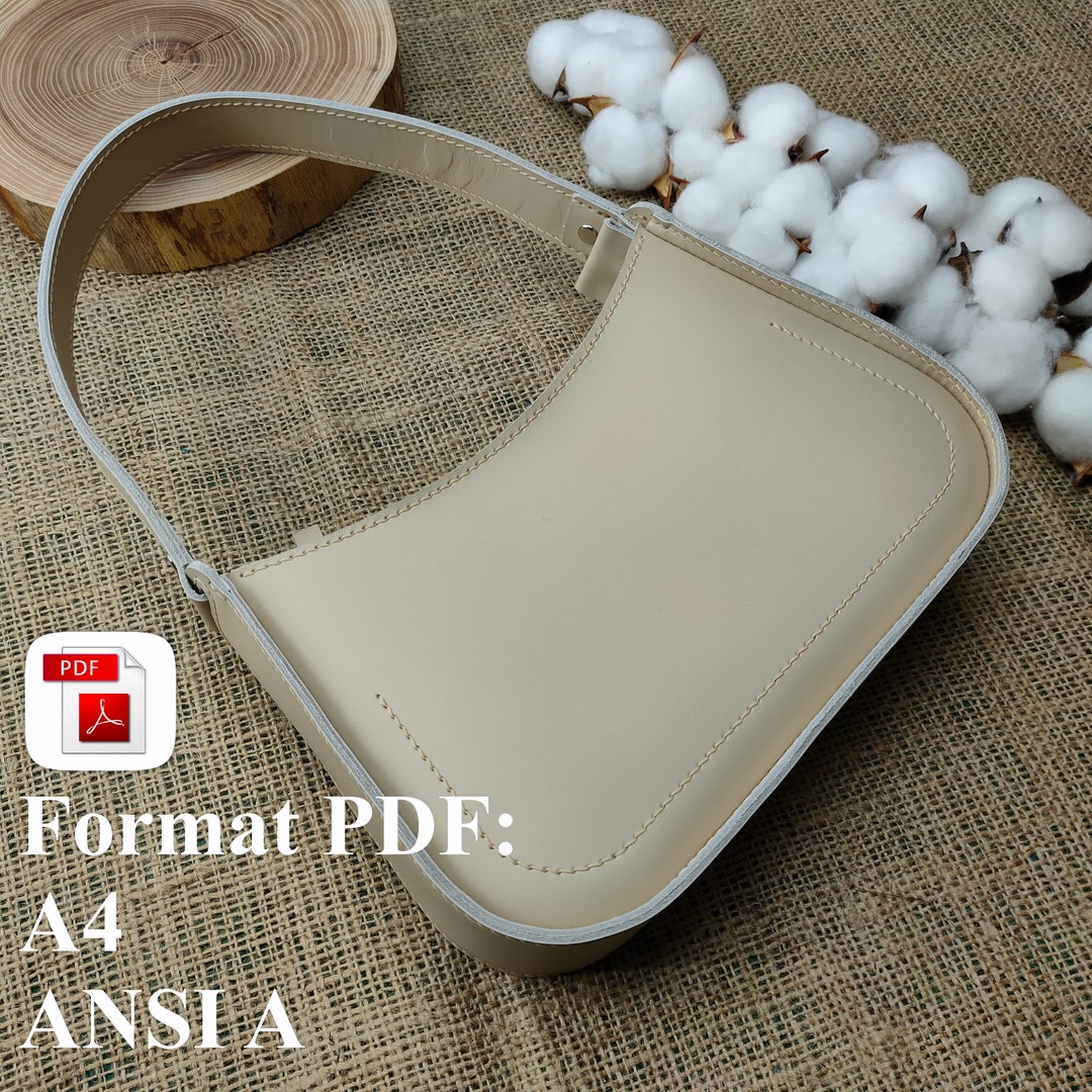 Leather Bag Pattern - Leather Purse Pattern - Bag Template Pattern ...