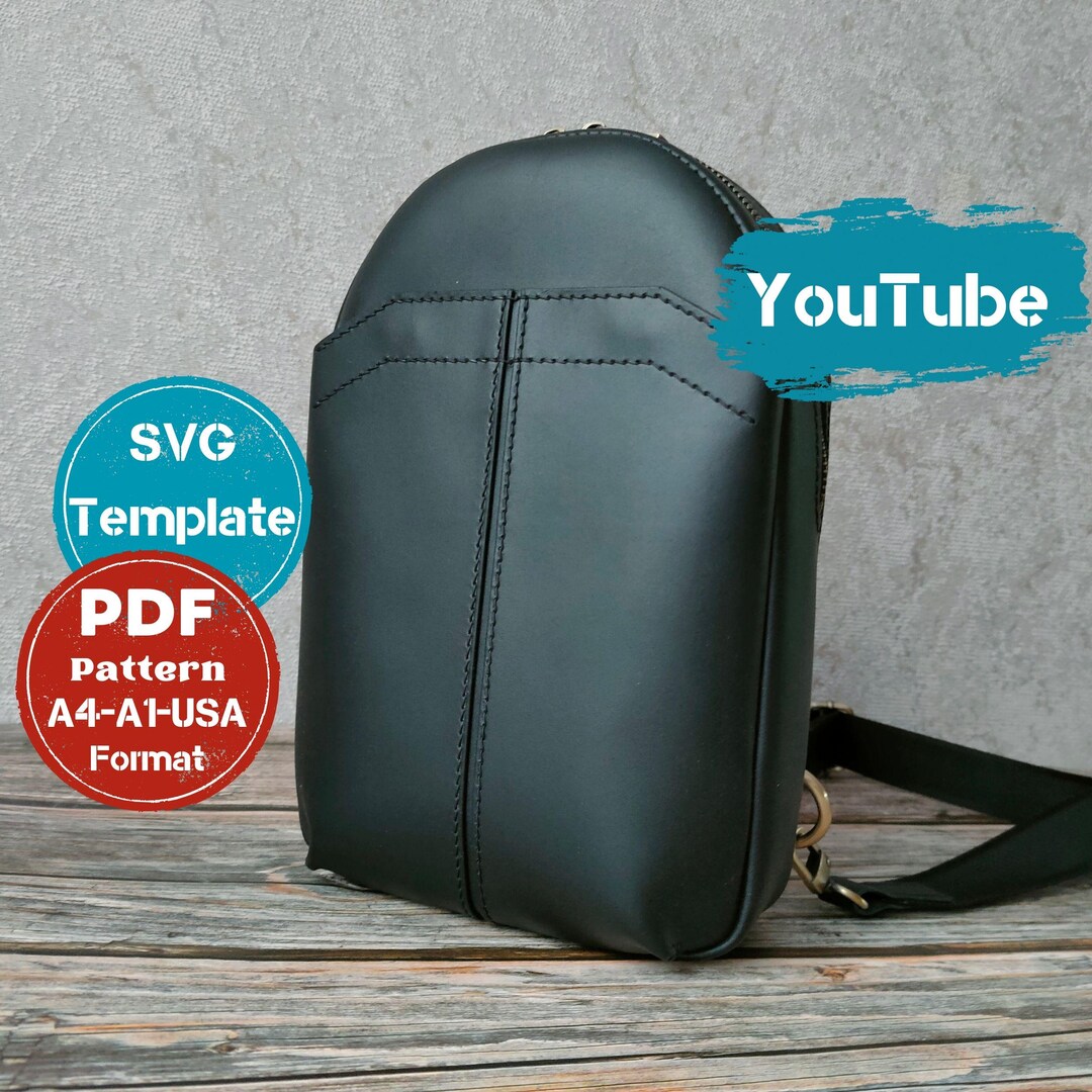 Sling Bag Pattern for Sewing - Leather Sling Bag Pattern - Men's Sling ...
