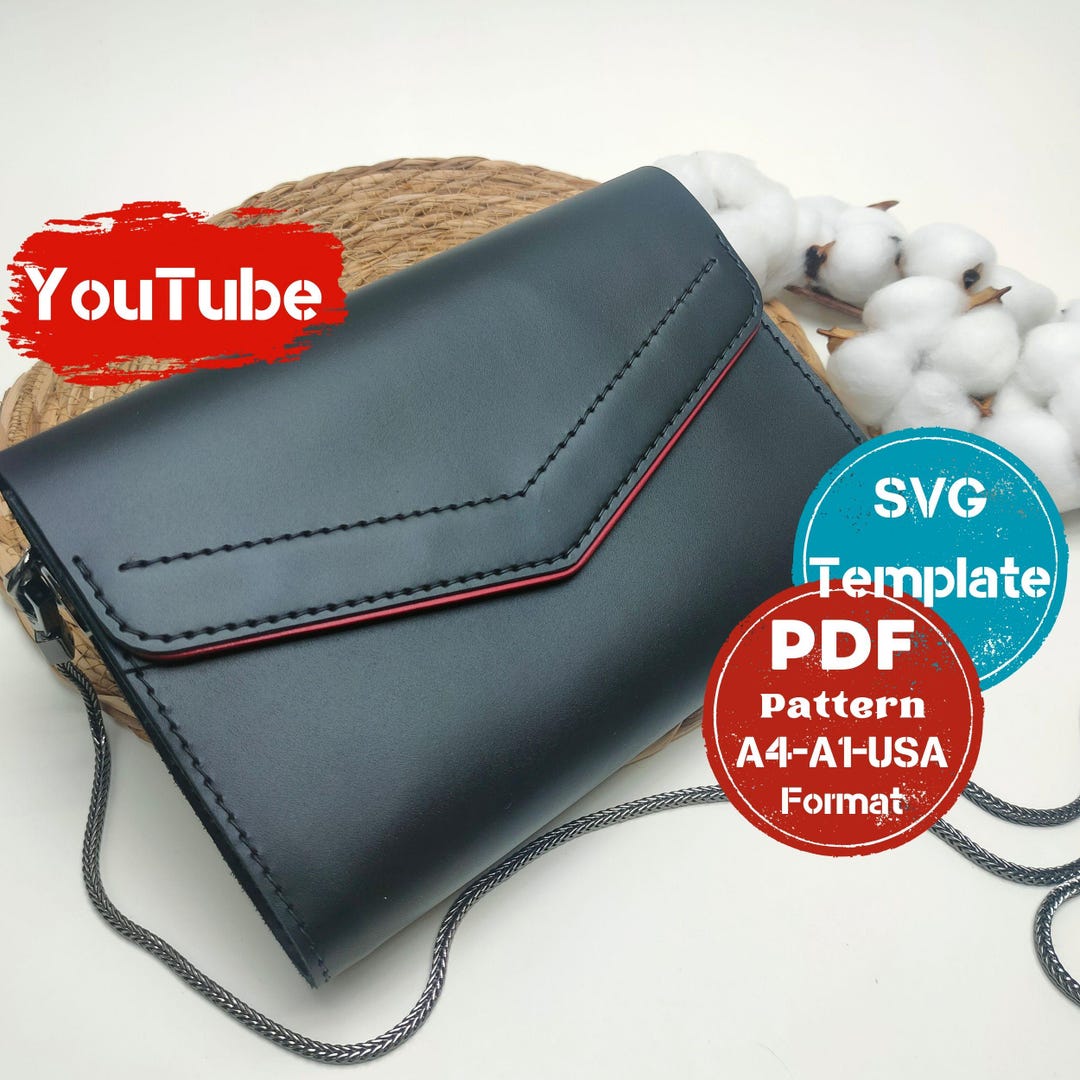 Leather DIY. Pdf Download. Bag Template PDF Pattern. Womens Bag Pattern ...