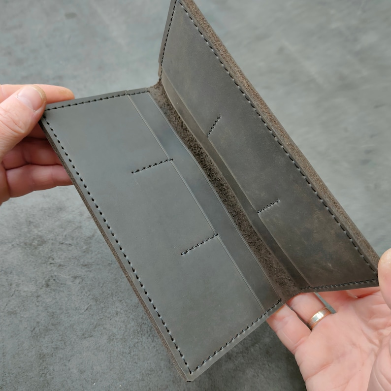 Leather Trucker Wallet PDF Pattern. Leather Long Wallet Pdf Pattern ...