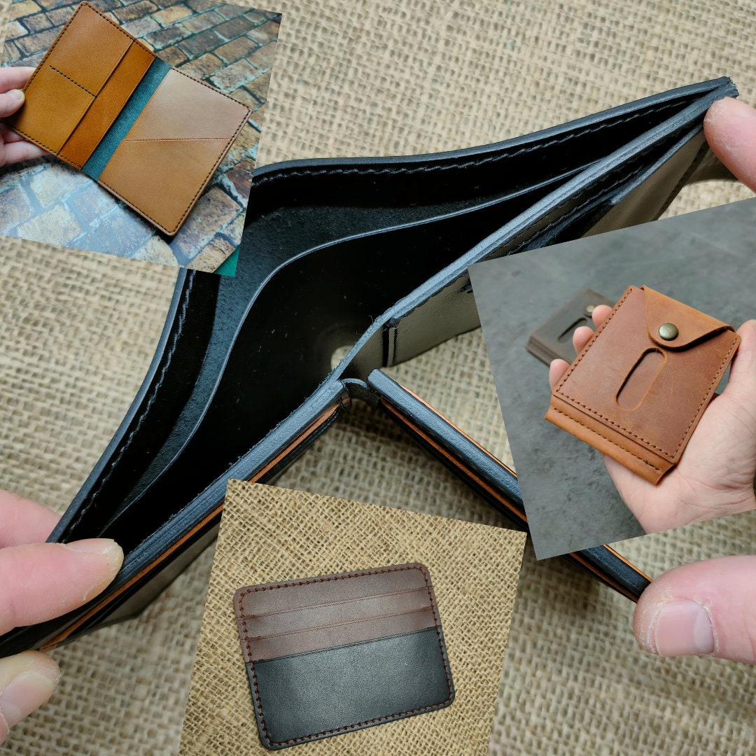 Set of 4 Leather Item. Set of Patterns for Making Leather Goods ...