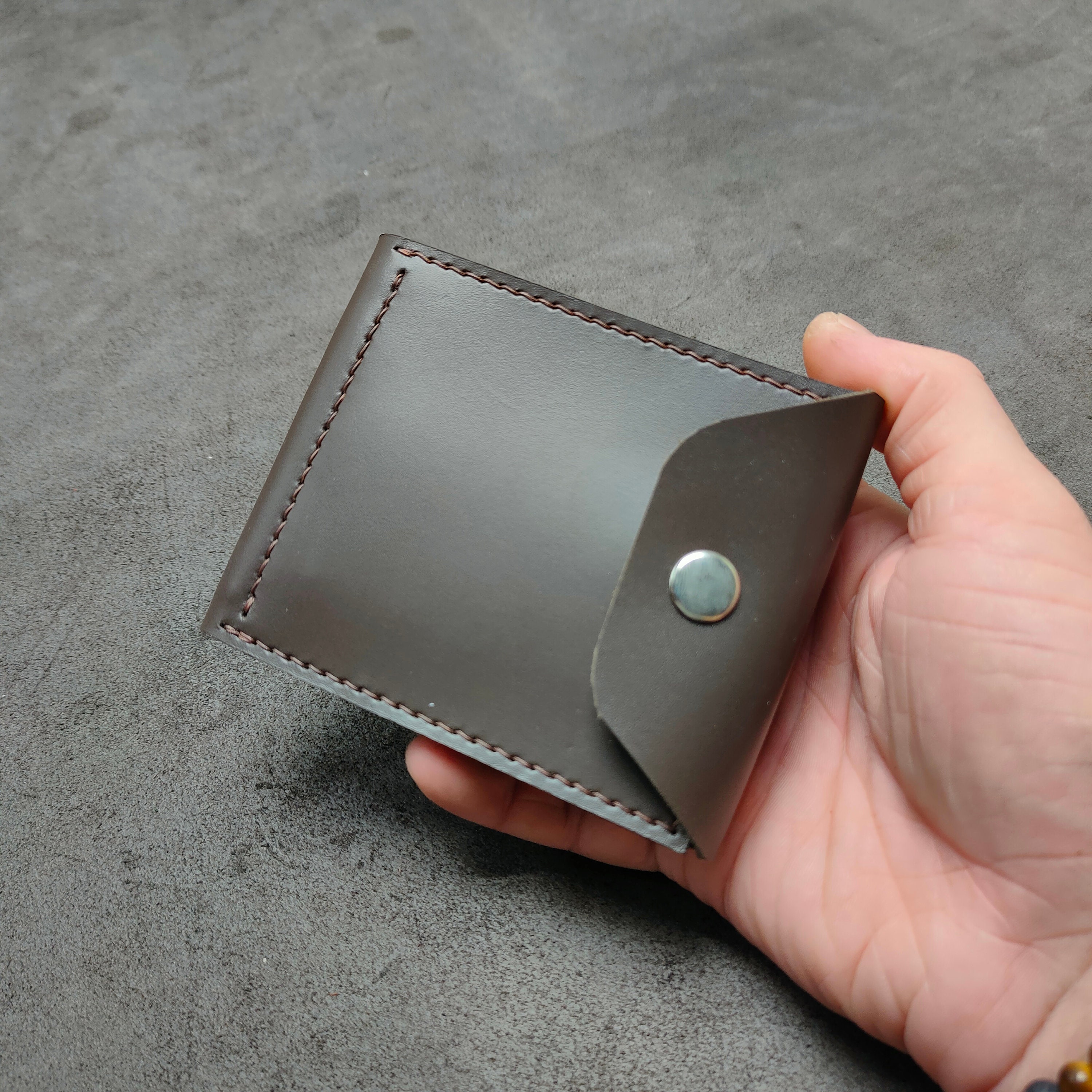Leather Money Clip Wallet PDF Template: Simple Bi-fold Design (digital ...