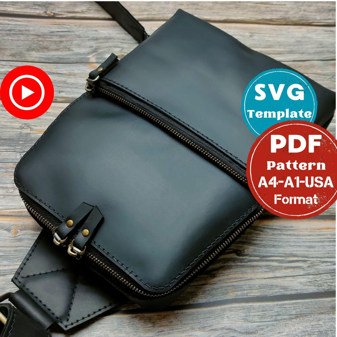 Sling Bag Pattern, Template Sling Bag, Canvas Sling Bag, Mockup Sling ...