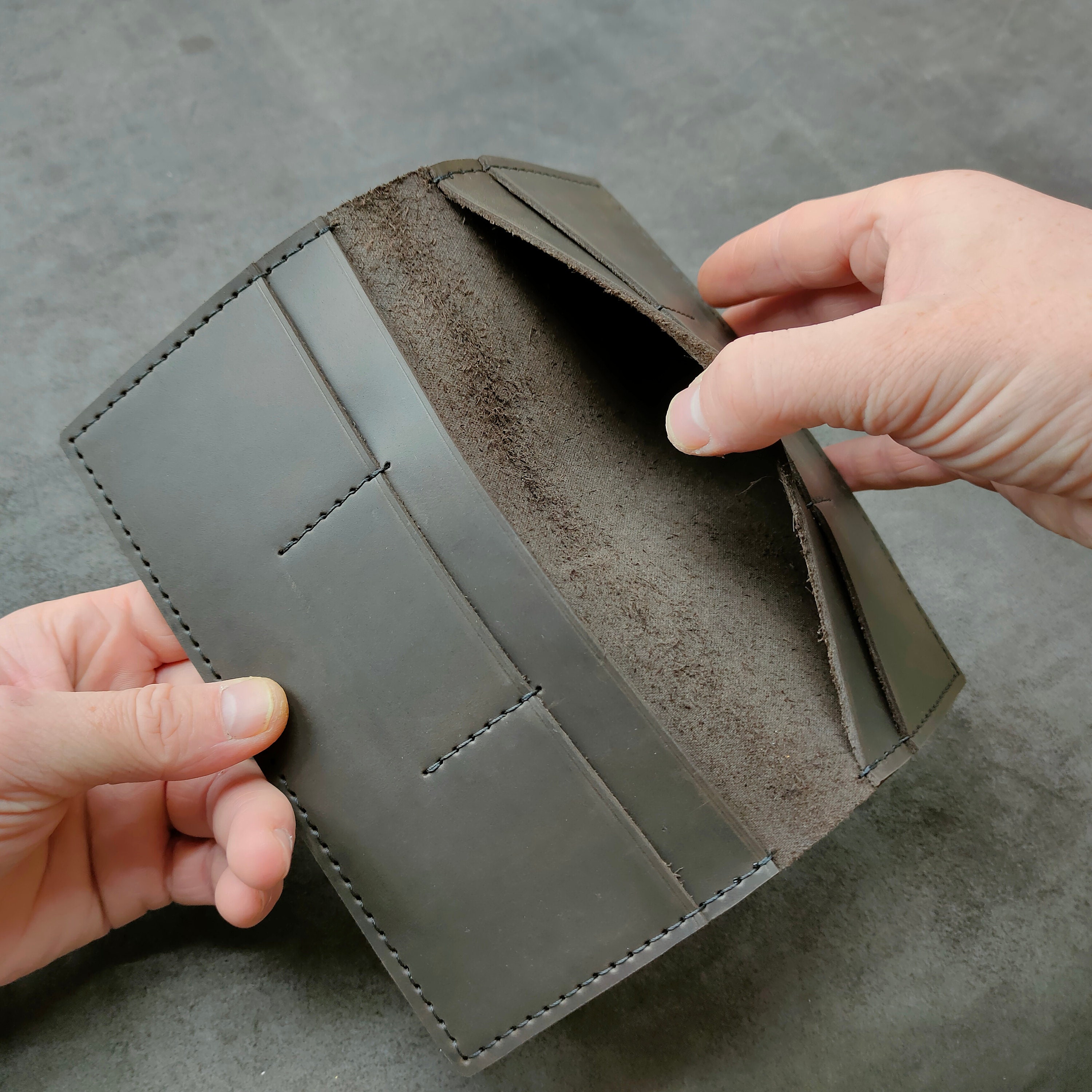 Leather Trucker Wallet PDF Pattern. Leather Long Wallet Pdf Pattern. Leather Clutch Pattern PDF ...