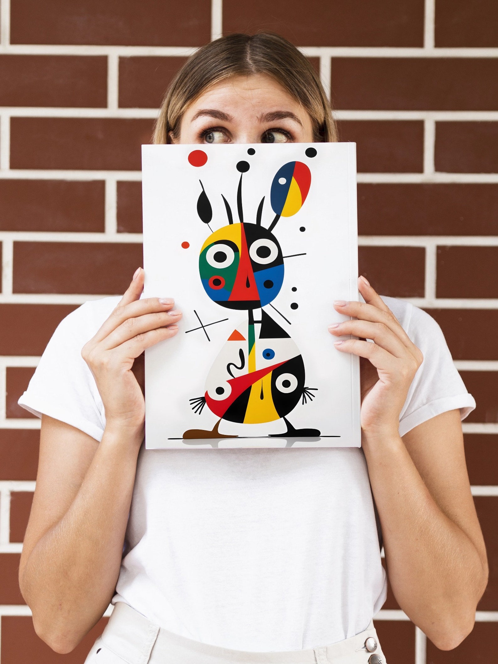Joan Miró Style Wall Art, Abstract and Modern Chic Art, Colorful Art ...