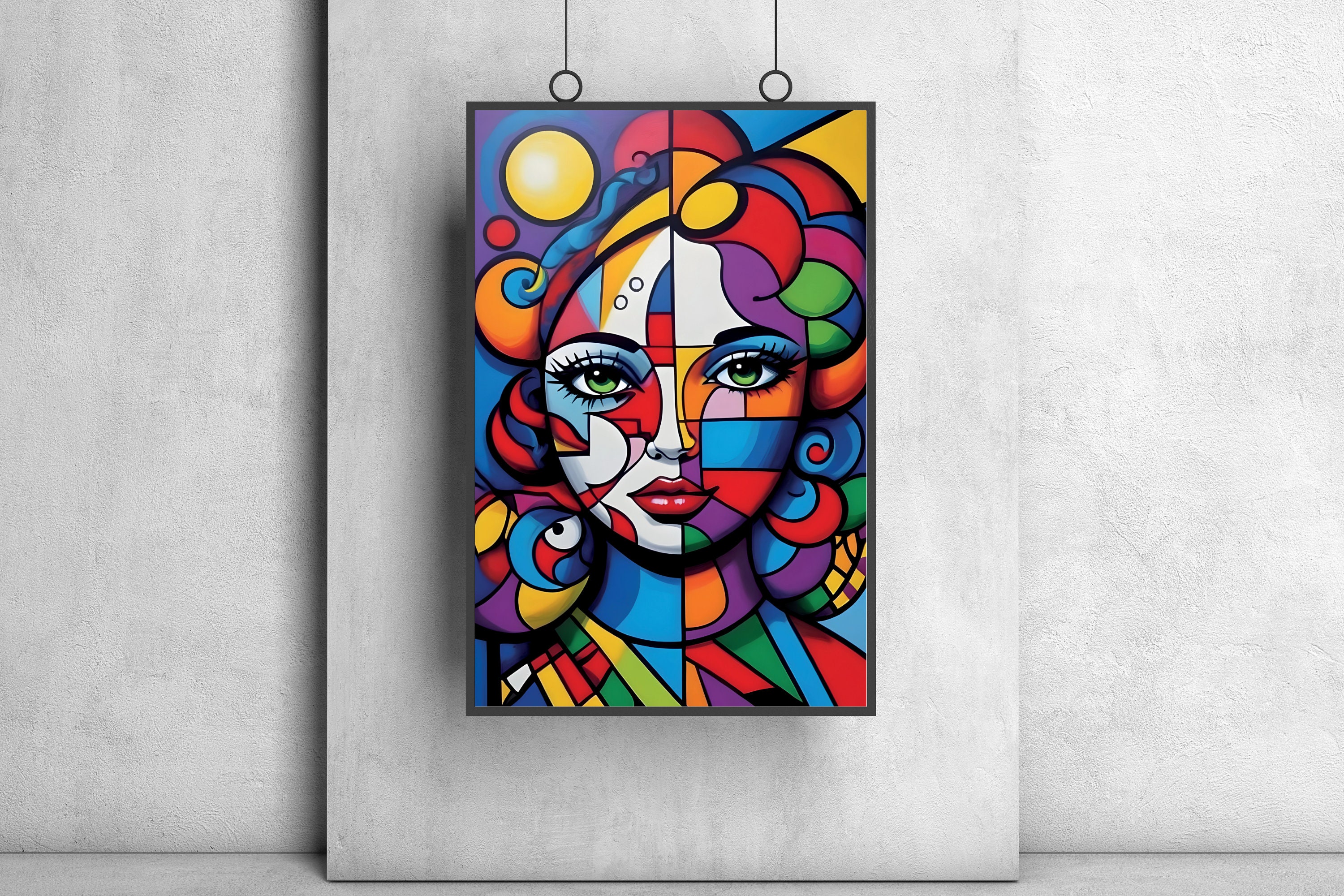 Joyfull Cubism Style Wall Art, Modern Abstract Art, Luxury Painting ...