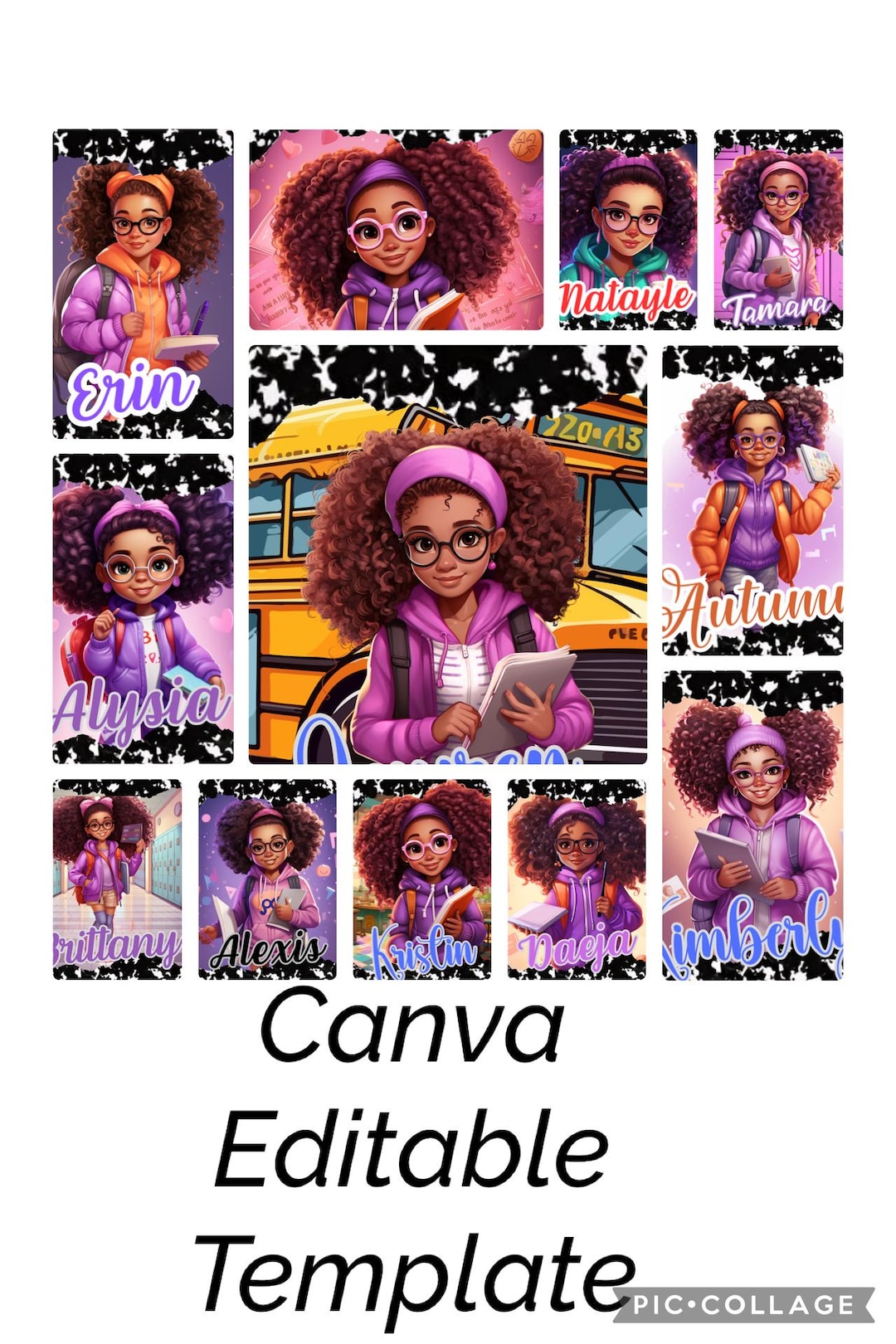 Editable Back to School Notebook Covers: 32 Canva Templates (instant ...