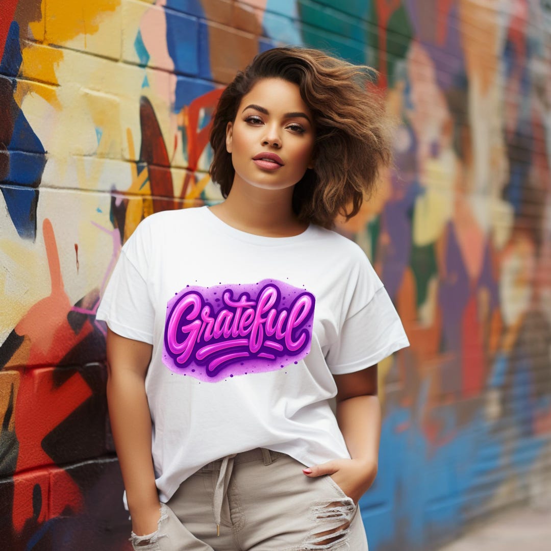 Grateful PNG | Glossy Pink Graffiti Sublimation Design | Instant ...