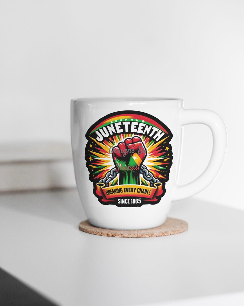 Juneteenth Bold Black Fist With Chains | Breaking Every Chain Freedom ...