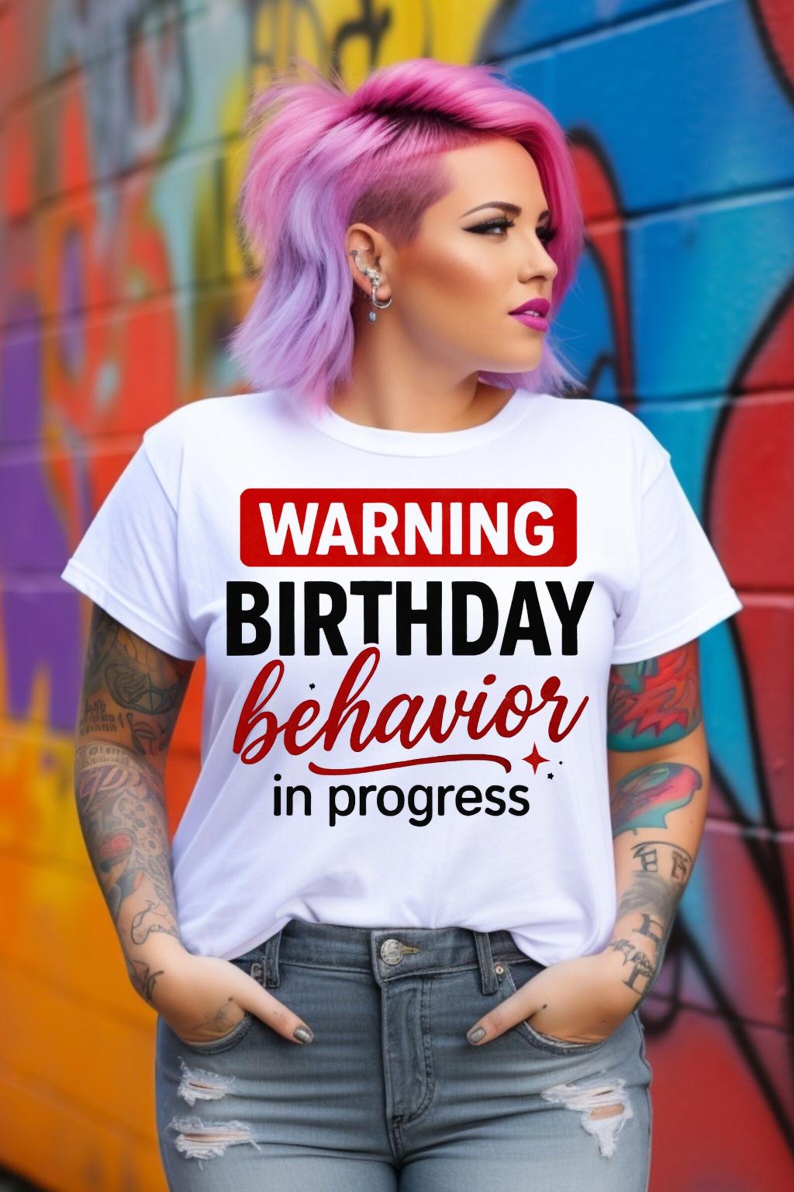 Funny Birthday Behavior PNG: Sublimation Design for Shirts (digital ...
