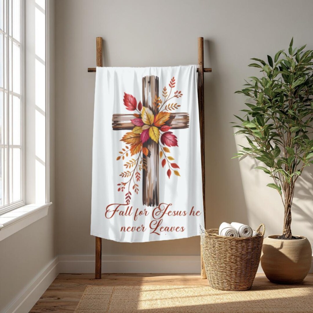 Christian Autumn Cross PNG | Fall Leaves Digital Download - Etsy