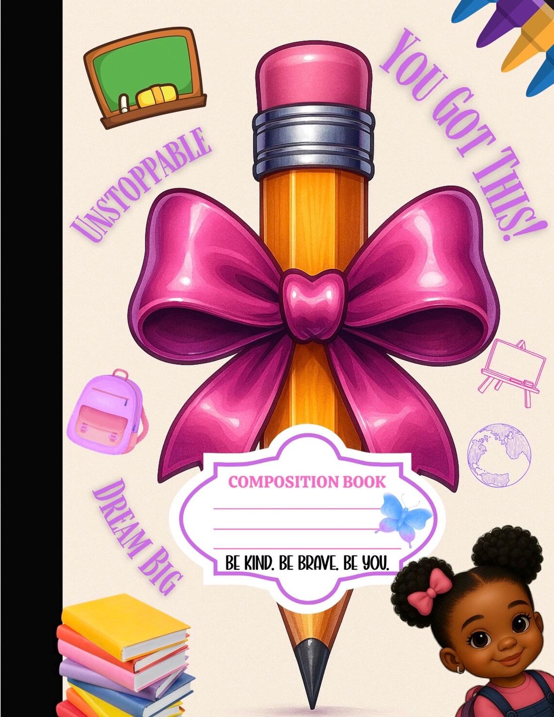 9 Editable Composition Notebook Covers – Little Cuties Back to School ...