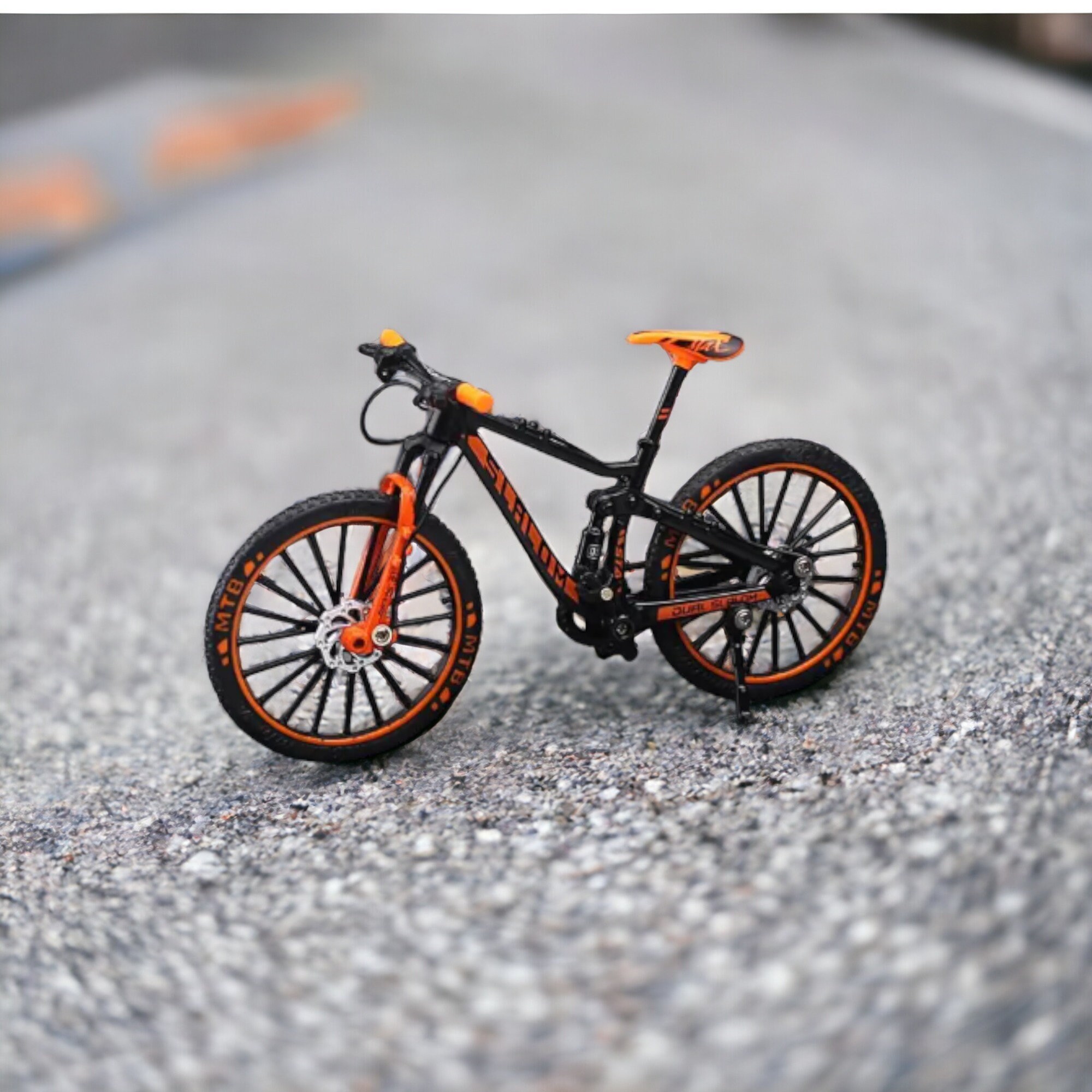 1:10 Mini Finger Mountain Bike Diecast Model Alloy Bicycle Simulation ...