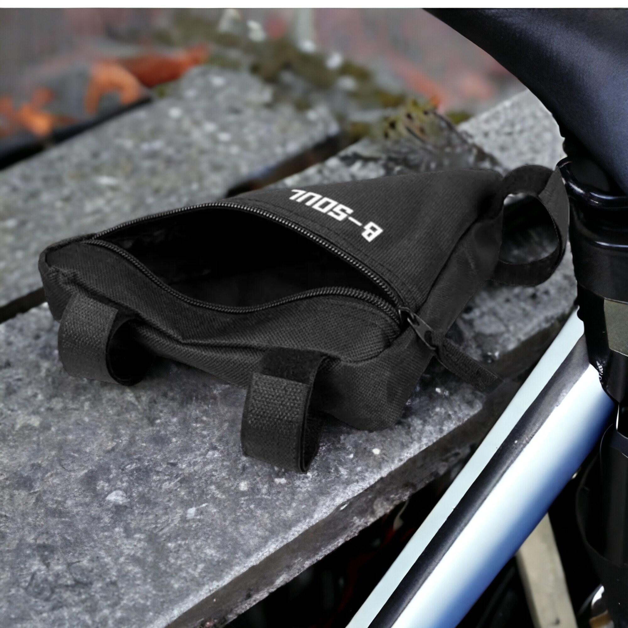Bicycle Triangle Bag Front Tube Frame Saddle Storage Bag Waterproof ...