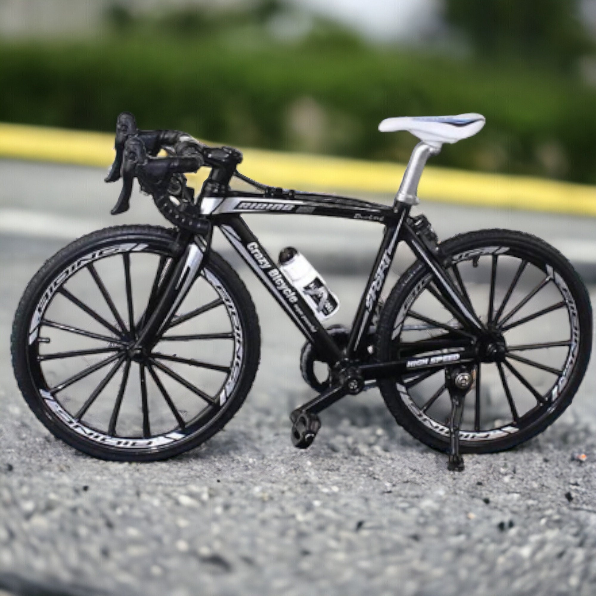 1:10 Mini Finger Mountain Bike Diecast Model Alloy Bicycle Simulation ...