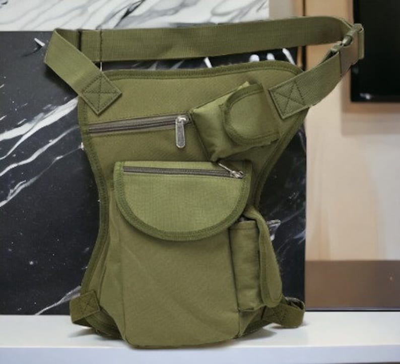 Multi-pocket Drop Leg Belt Bag Canvas Portable Molle Thigh Waist Fanny ...