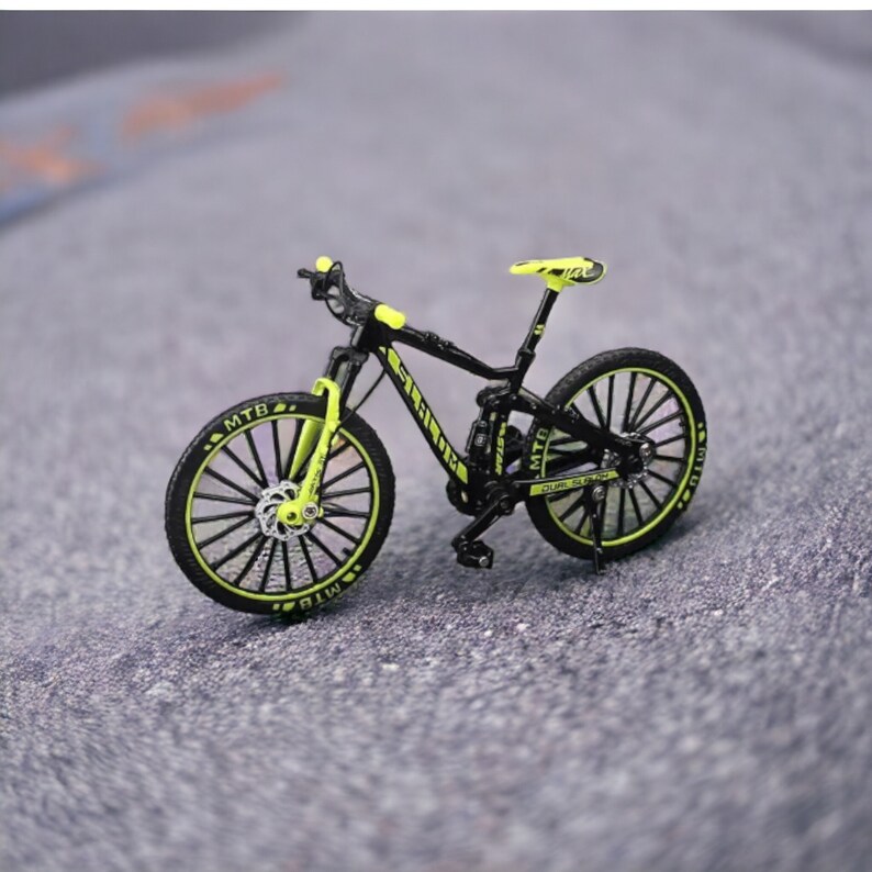 1:10 Mini Finger Mountain Bike Diecast Model Alloy Bicycle Simulation ...