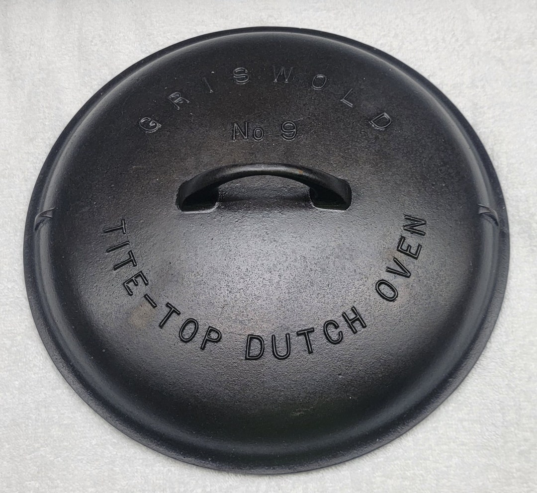 Griswold 9 Large Block Logo Tite-top Dutch Oven Lid 2552 - Etsy