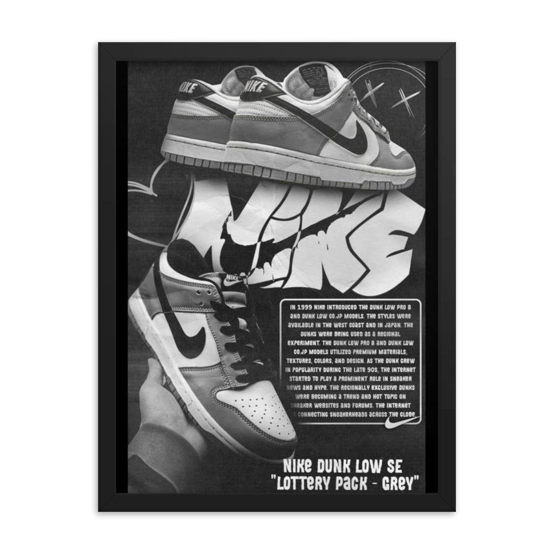 Nike Dunk Low SE Grey Wall Art Poster - Etsy