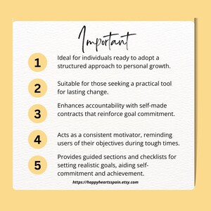 Personalized Self-contract Worksheet Essential Checklist ...