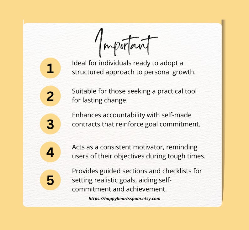 Personalized Self-contract Worksheet Essential Checklist ...