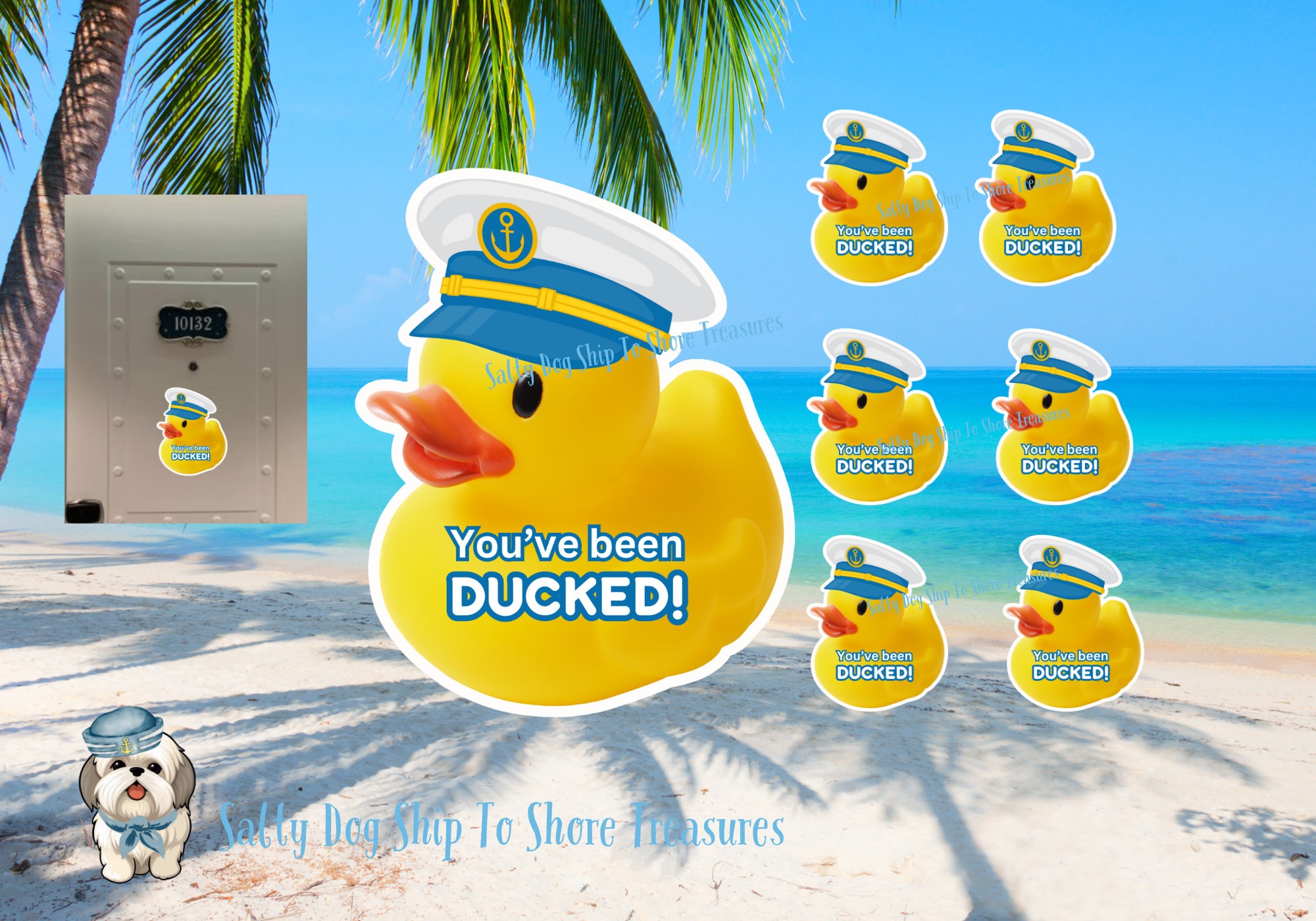 Rubber Duck Cruise Door Magnets, Nautical Sailor Rubber Duck Magnets ...