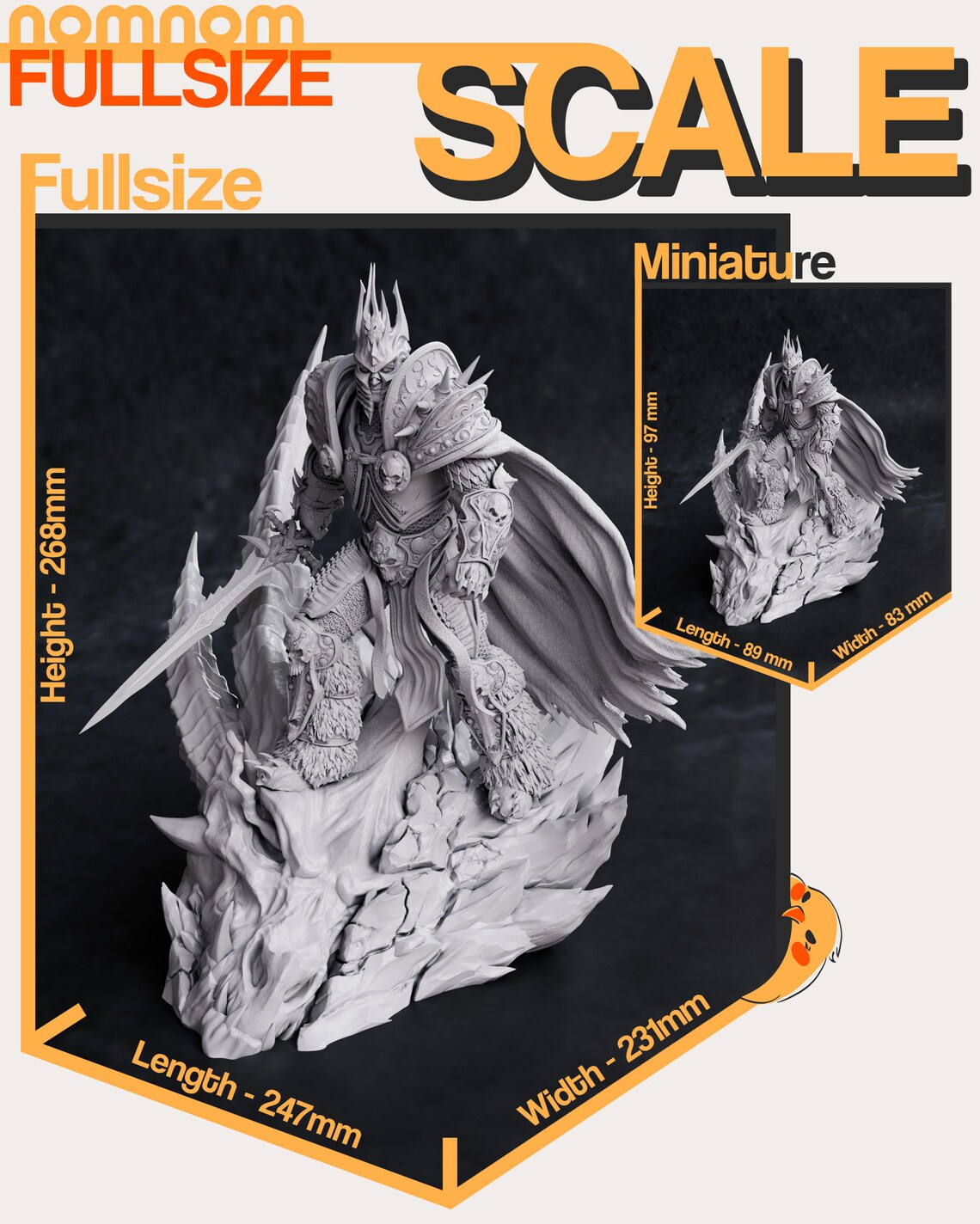 Arthas Lich King WOW STL, Arthas 3D Model, Arthas 3D Print Files, World ...