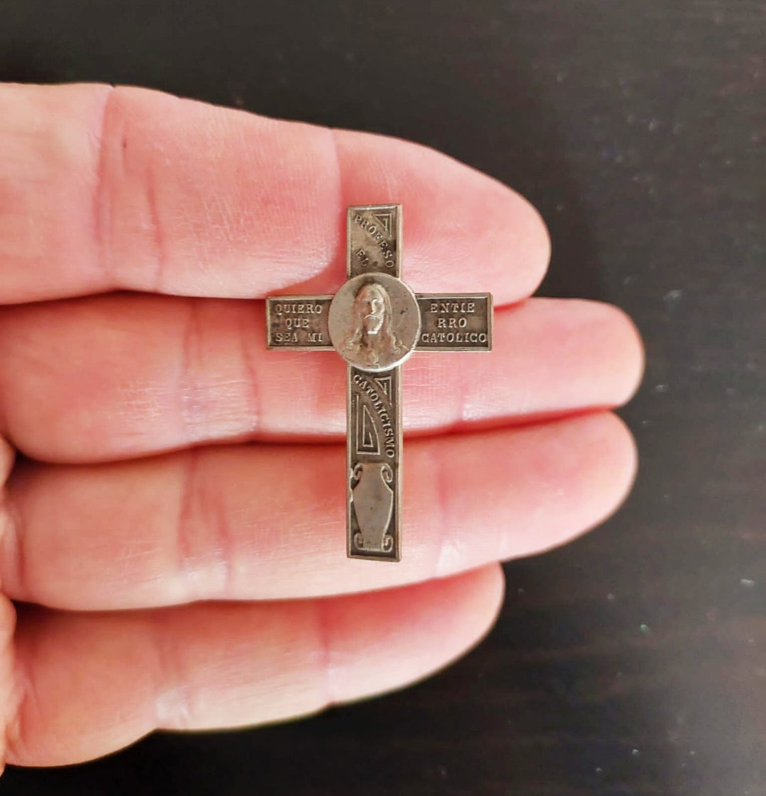 Catholic Religious Brooch. Lapel Buttonhole Badge. Ancient Religious ...