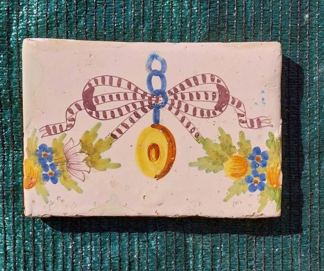 Antique Ceramic Tiles. Vintage Tiles. Rustic Decor. Home Decor. Hand ...