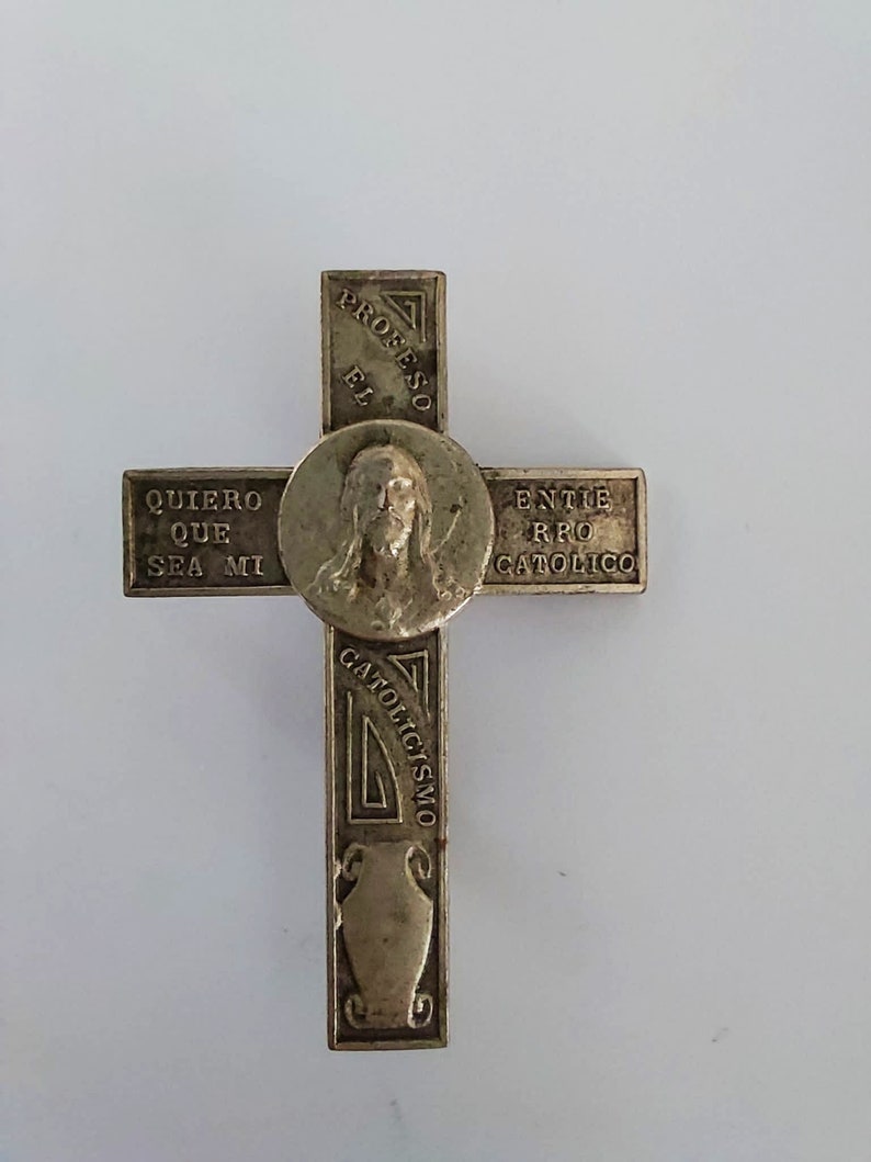 Catholic Religious Brooch. Lapel Buttonhole Badge. Ancient Religious ...