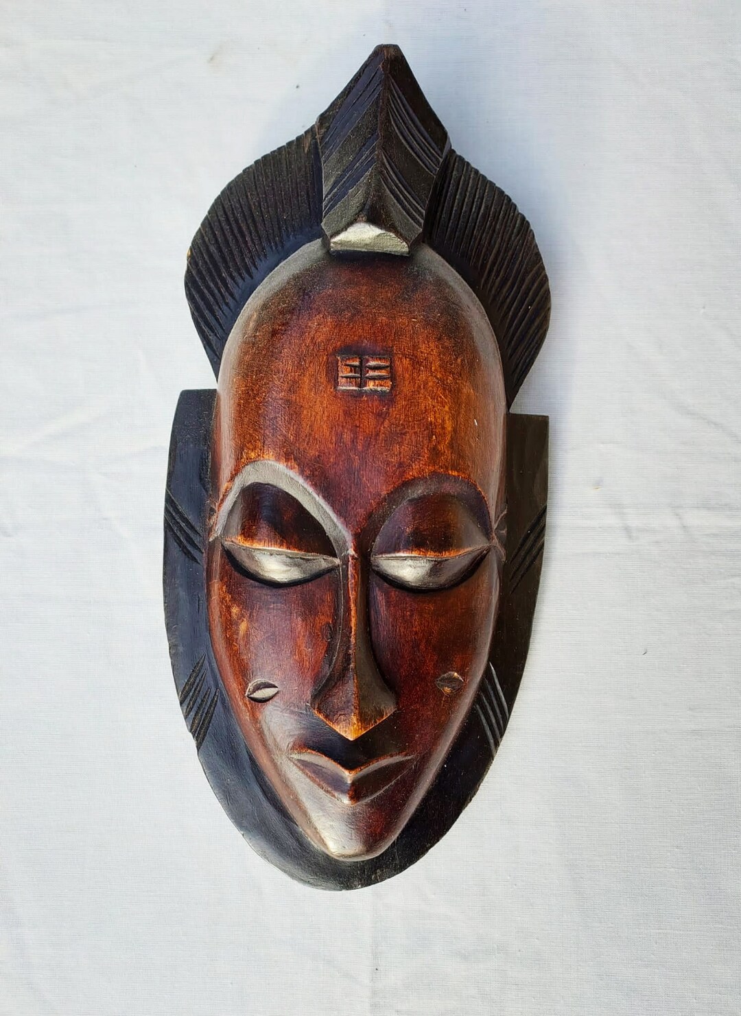 African Mask. Wooden Mask. Tribal Art. African Art. Hand Carved Ebony ...