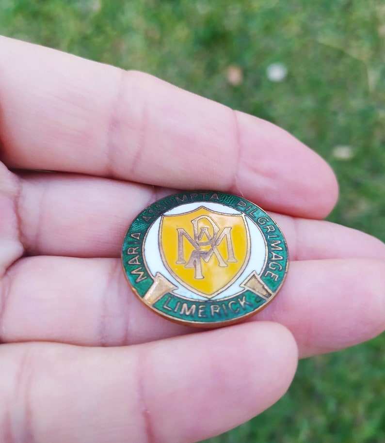 Old Catholic Religious Brooch From Ireland. MAPL Limerick. Enameled ...