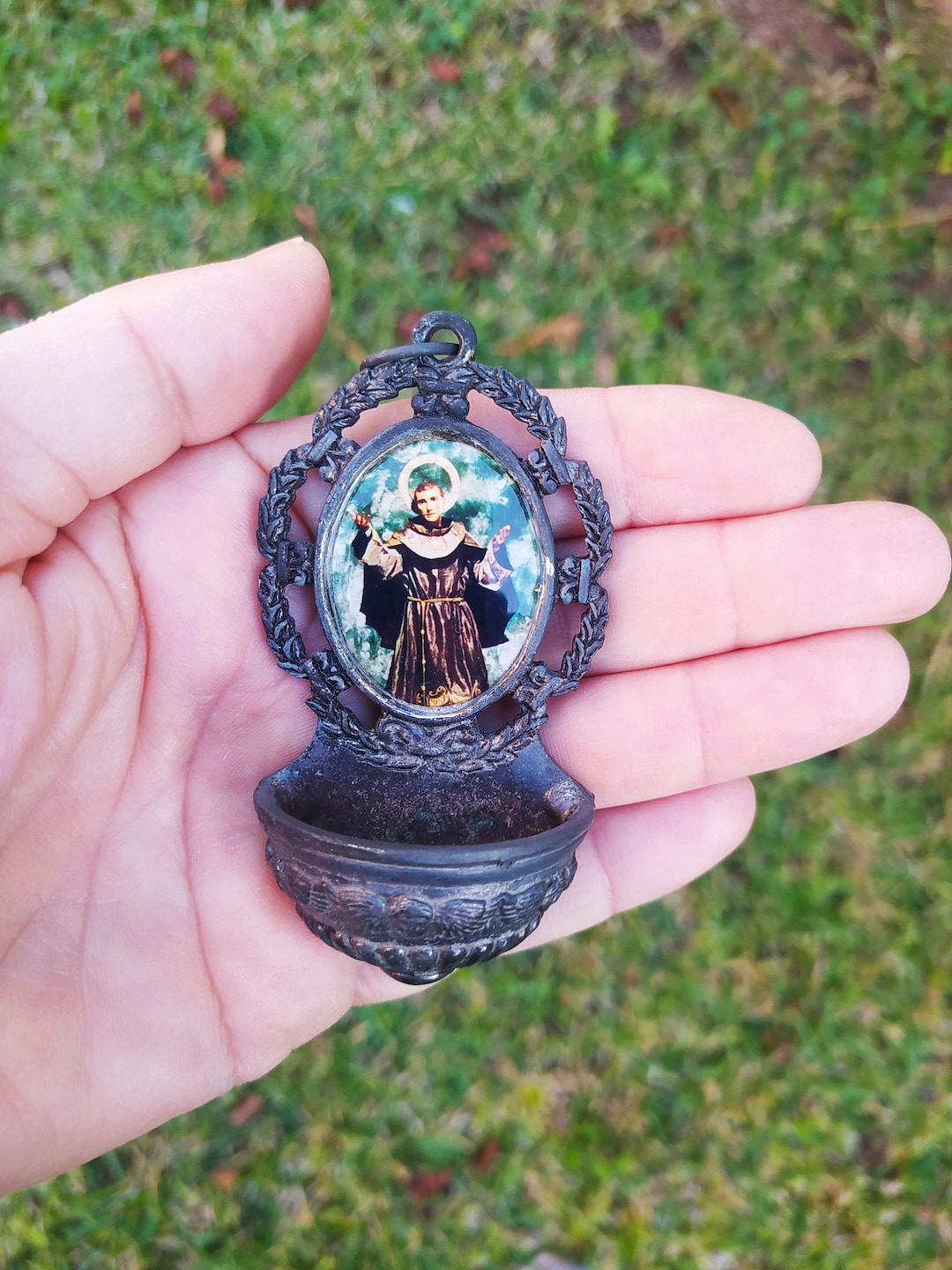 Spanish Holy Water Font. Catholic Religious Water Fountain Dedicated to ...