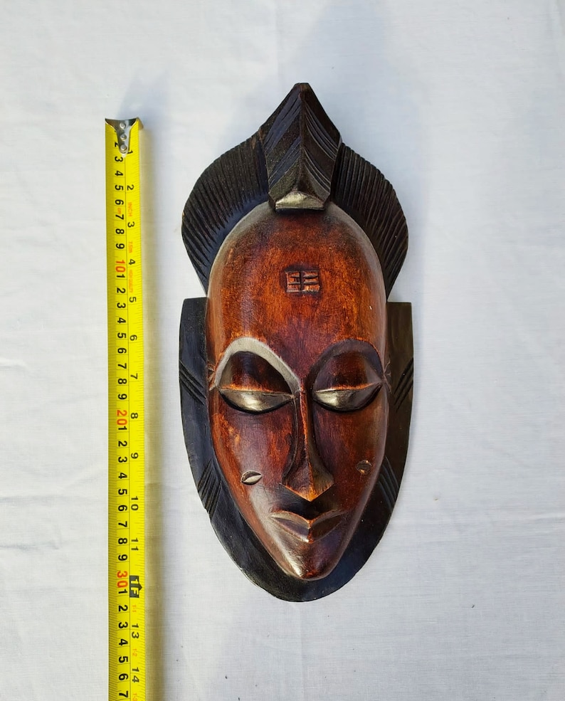 African Mask Wooden Mask. Tribal Art. African Art. Hand Carved Ebony ...