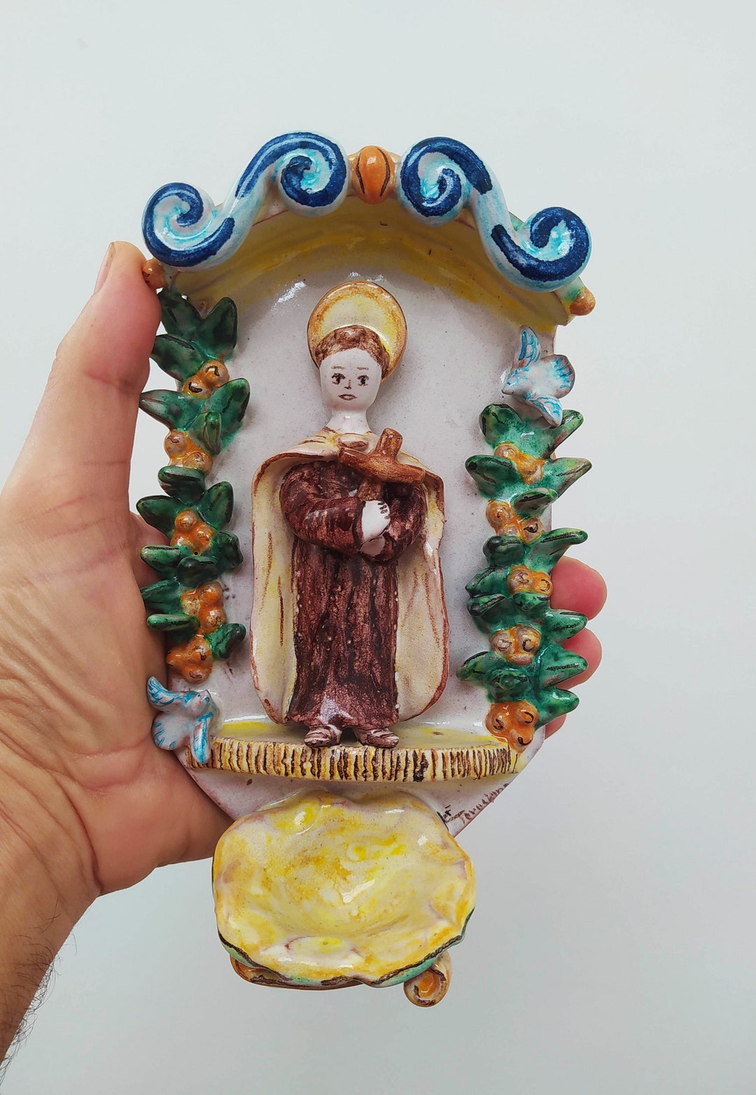 Porcelain Blessing Pot. Religious Water Fountain. Ancient Religious ...