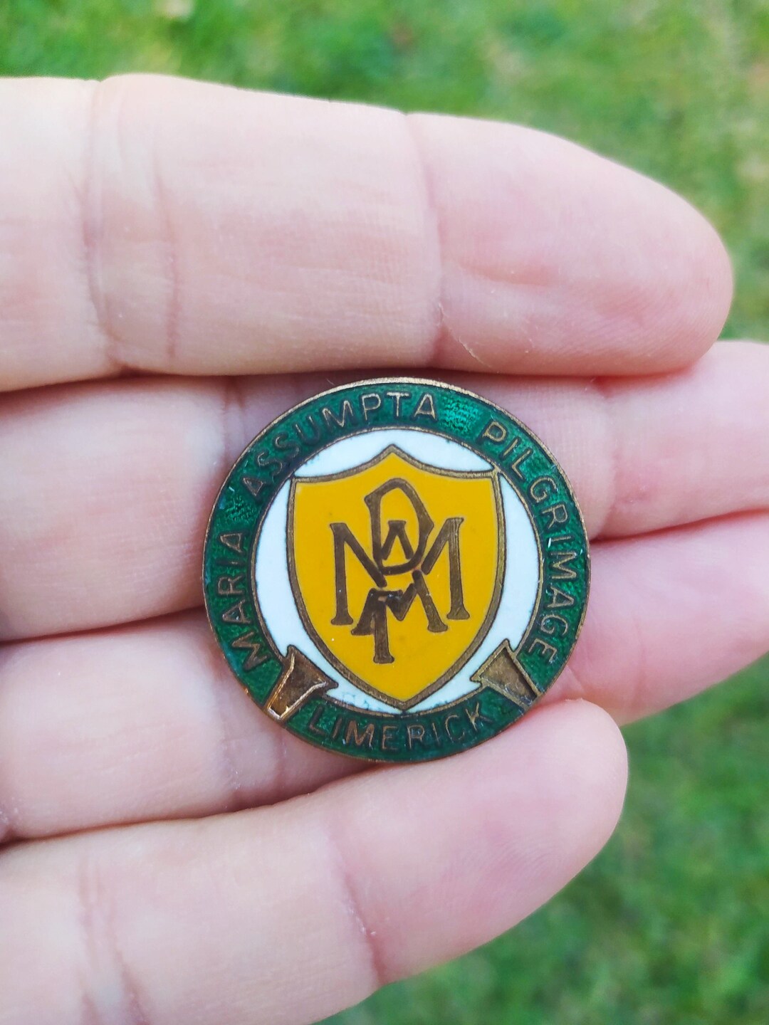 Old Catholic Religious Brooch From Ireland. MAPL Limerick. Enameled ...